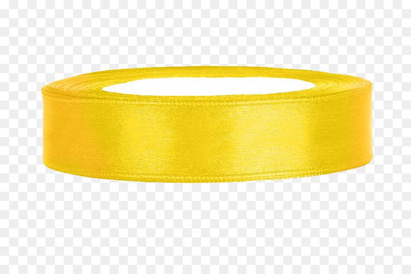 Pita Kain Satin - Kuning lebar sekitar 1,2 cm