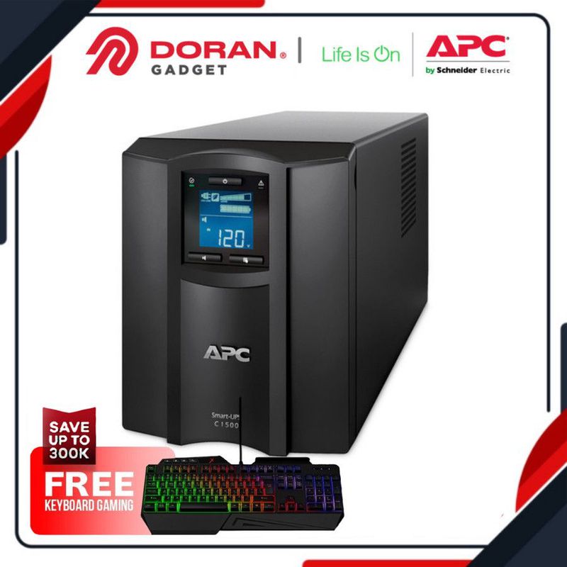 APC SMC1500iC Smart Connect UPS Tower 1500VA 900watt LCD Garansi Resmi