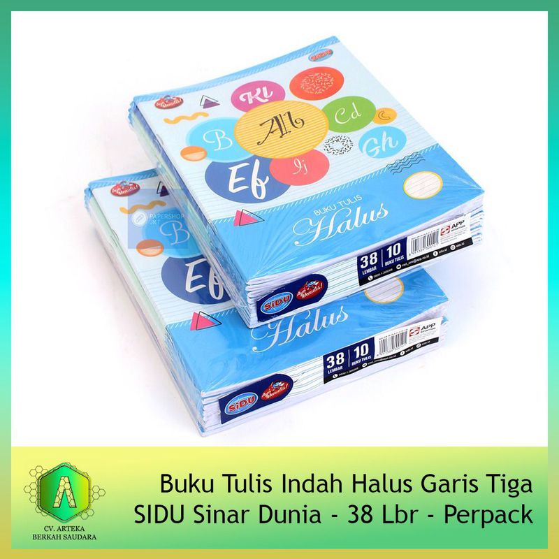 Buku Tulis Indah Halus Garis Tiga SIDU Sinar Dunia - 38 Lbr - Perpack