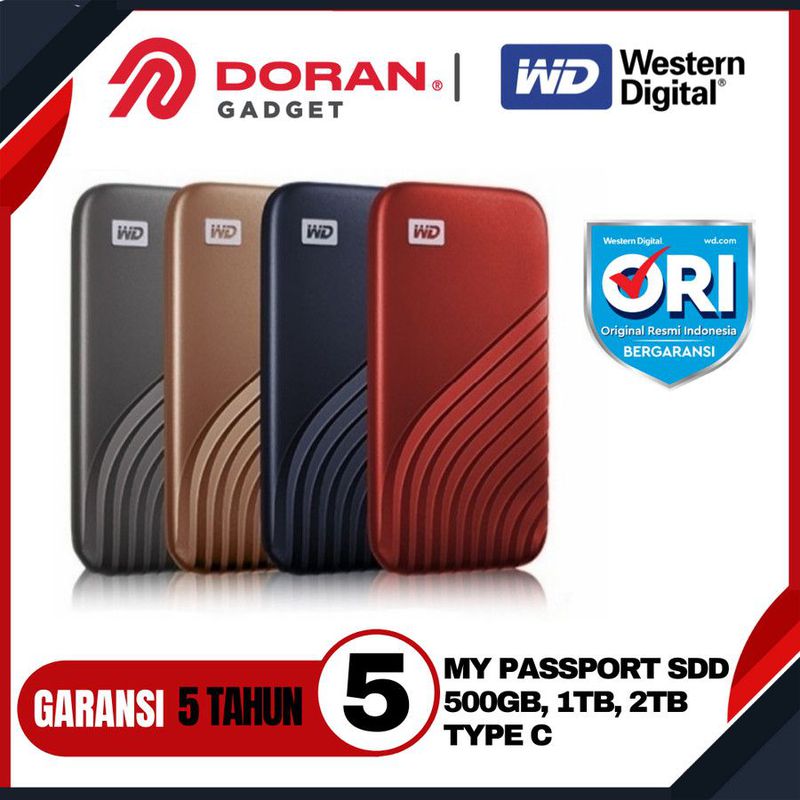 WD My Passport SSD 2TB Portable External Garansi Resmi