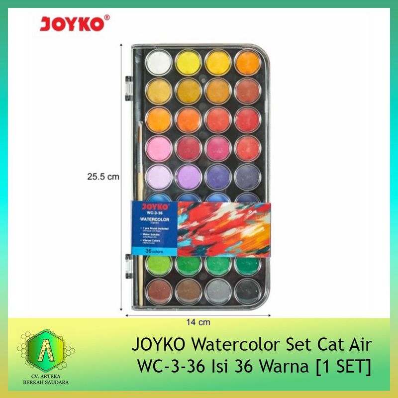JOYKO Watercolor Set Cat Air WC-3-36 Isi 36 Warna [1 SET]