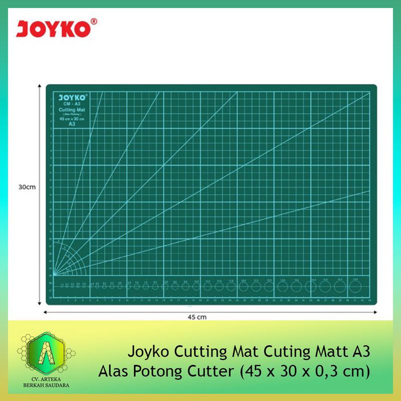 Joyko Cutting Mat Cuting Matt A3 Alas Potong Cutter (45 x 30 x 0,3 cm)