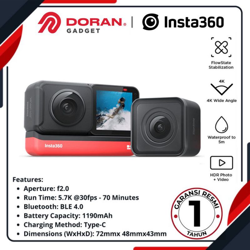 Insta360 ONE R Twin Edition / Insta 360 Action Camera Garansi Resmi ...