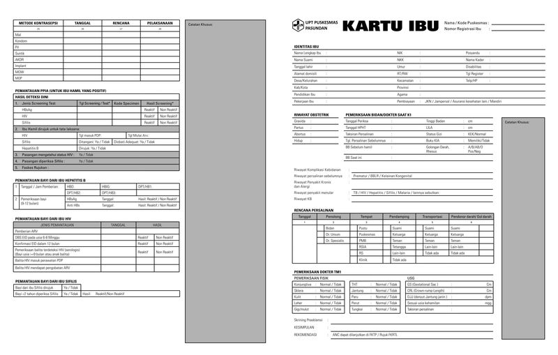 KARTU IBU PKM PSDN