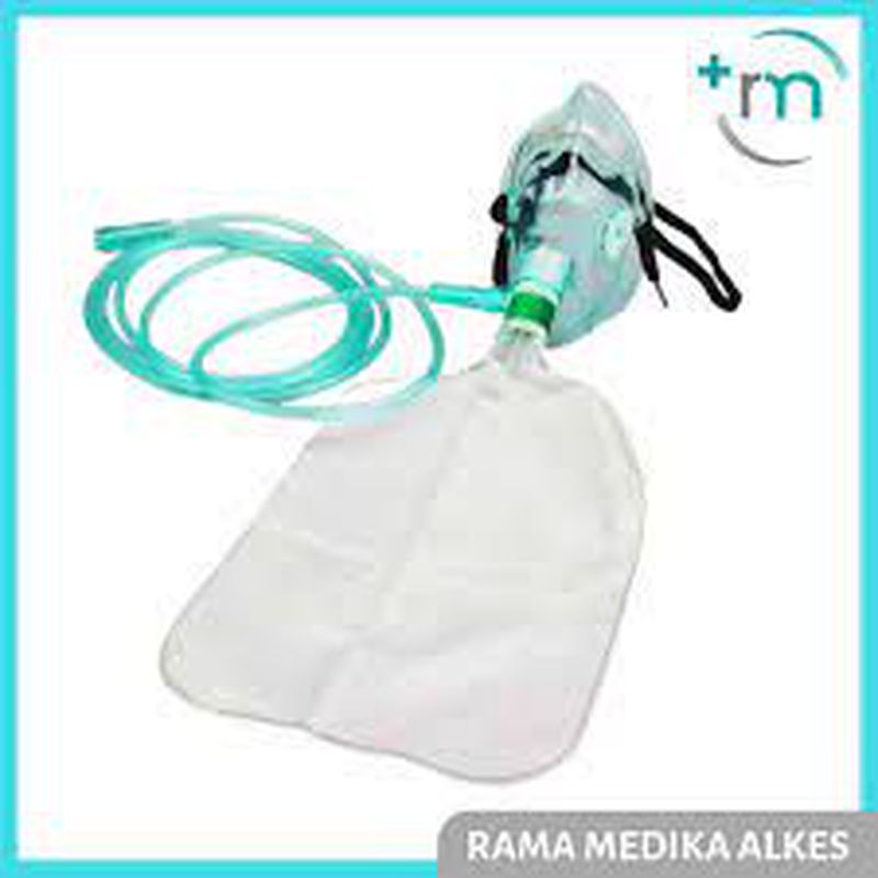 non rebreathing mask Dewasa/ NRM Dewasa/ masker oksigen Flow tinggi