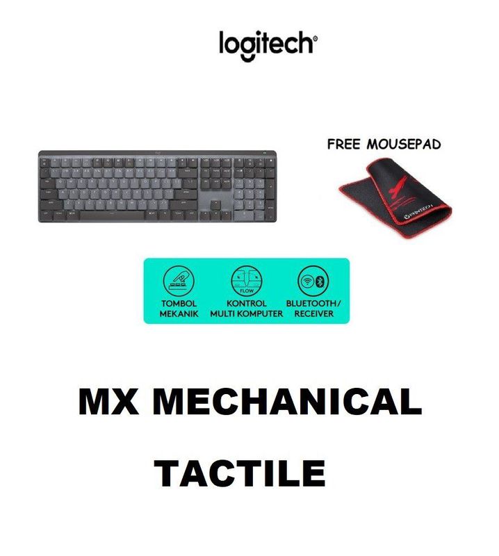 Logitech MX Mechanical Tactile Keyboard Wireless Bluetooth Backlit