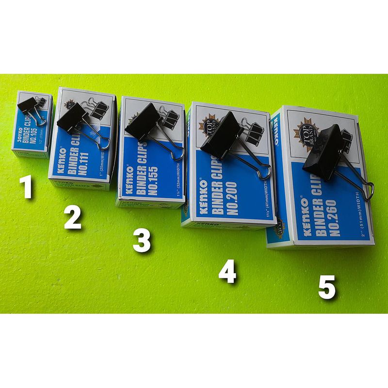 Binder Clip - Ukuran