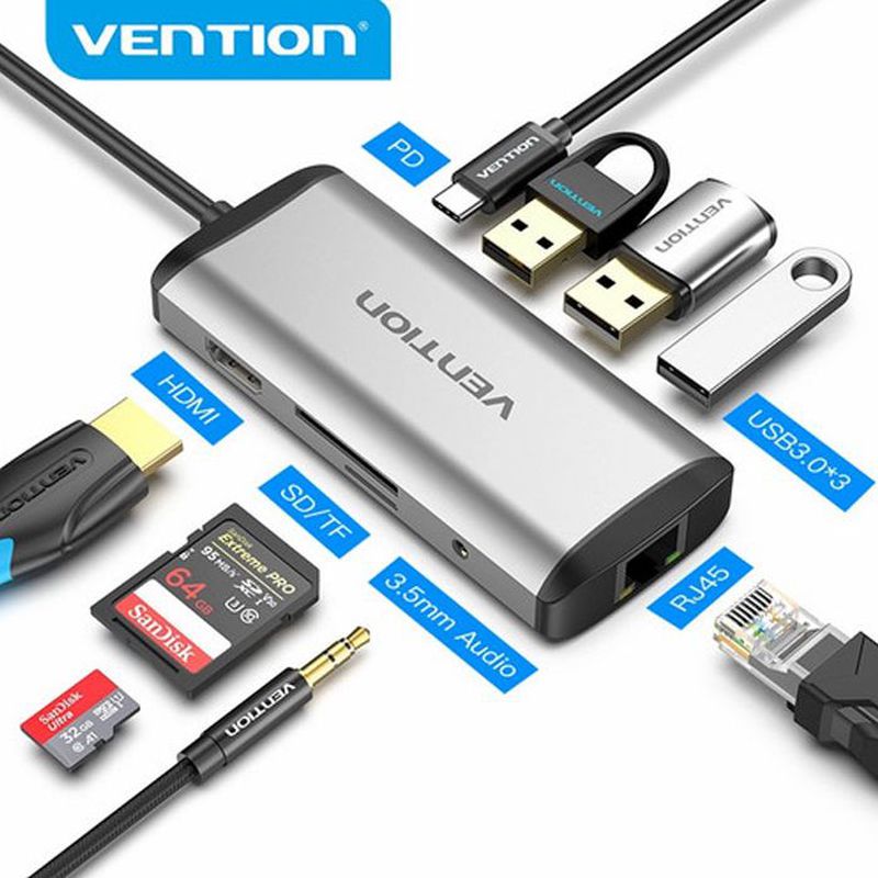 USB HUB 9 in 1 VENTION