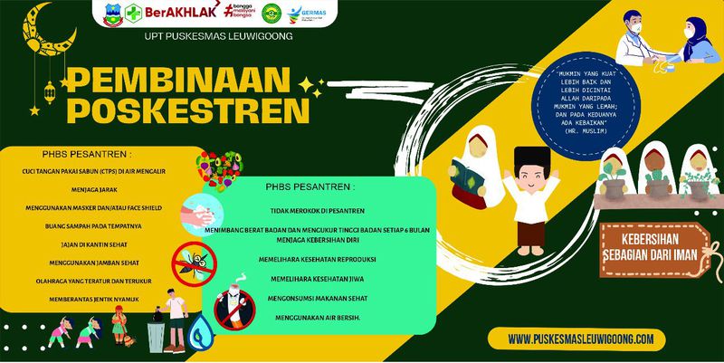 Spanduk Poskestren ukuan 3m x 1,5m