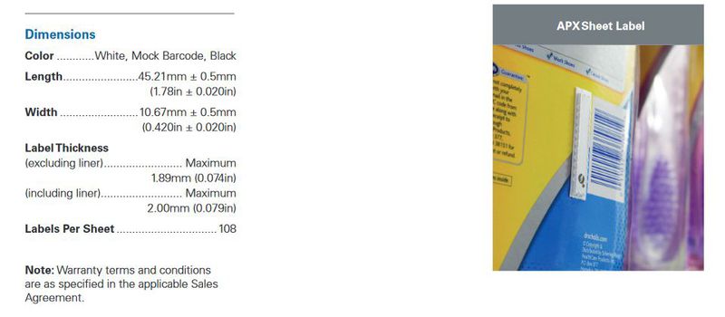 APX Sheet Label (ZLAPXS1: Putih)