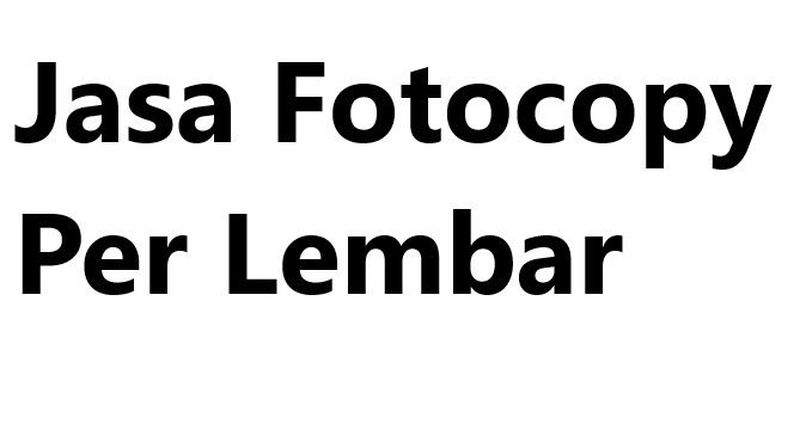 Jasa Fotocopy Per Lembar