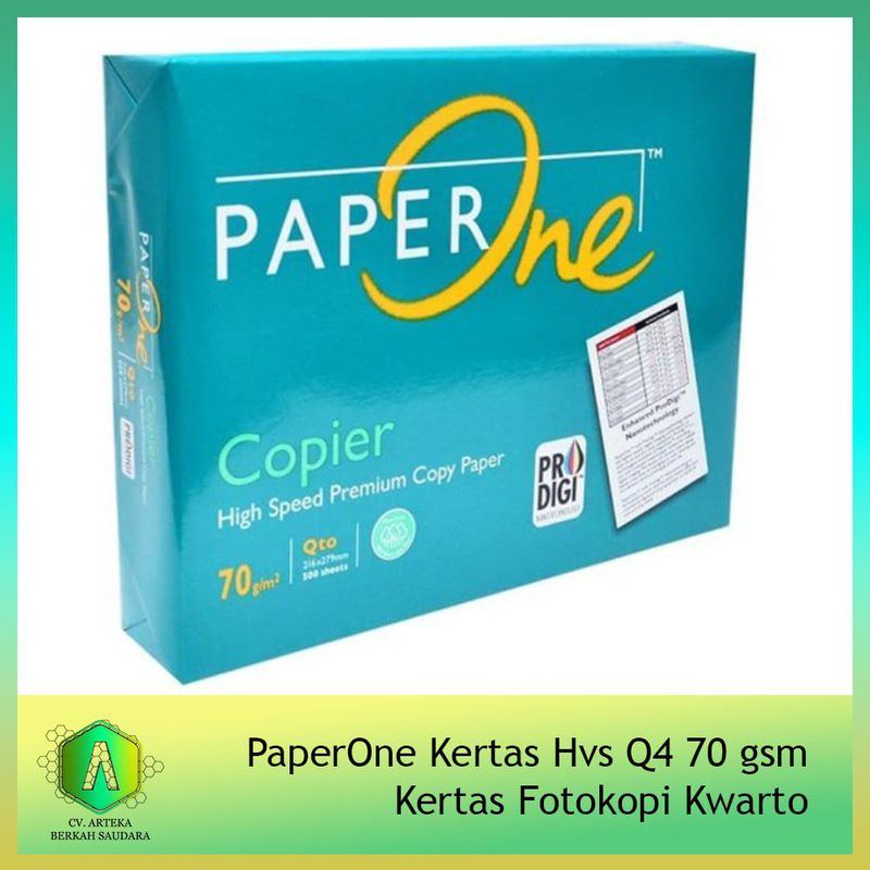 PaperOne Kertas Hvs Q4 70 gsm - Kertas Fotokopi Kwarto