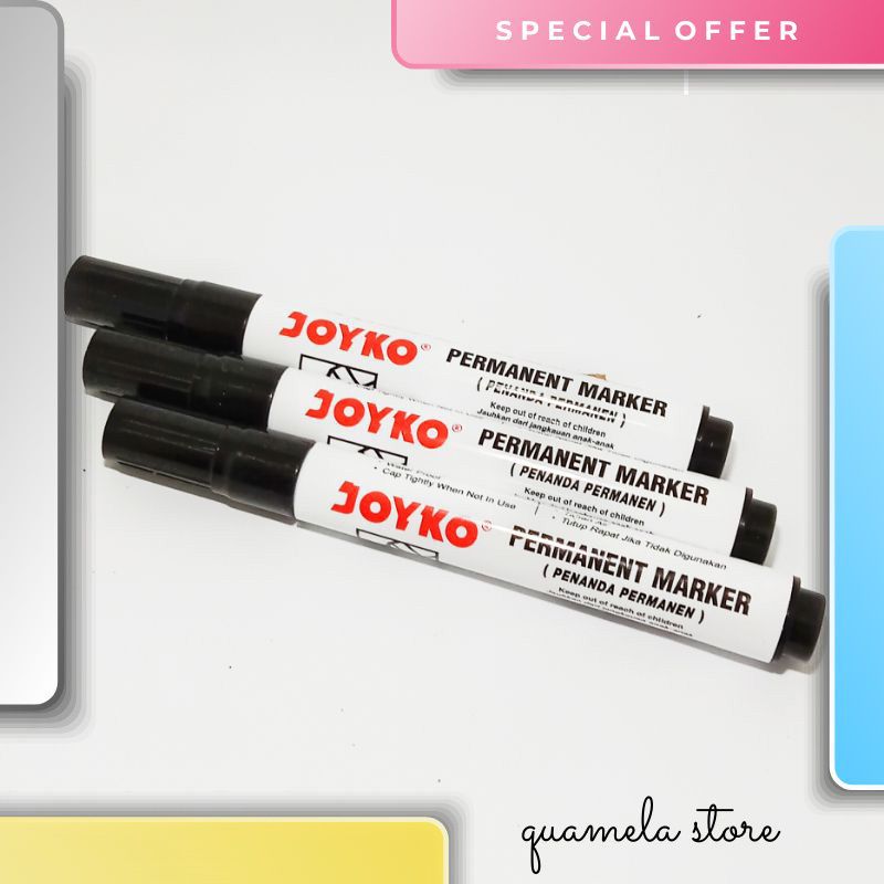 Spidol Permanen Joyko Warna Hitam Permanent Marker