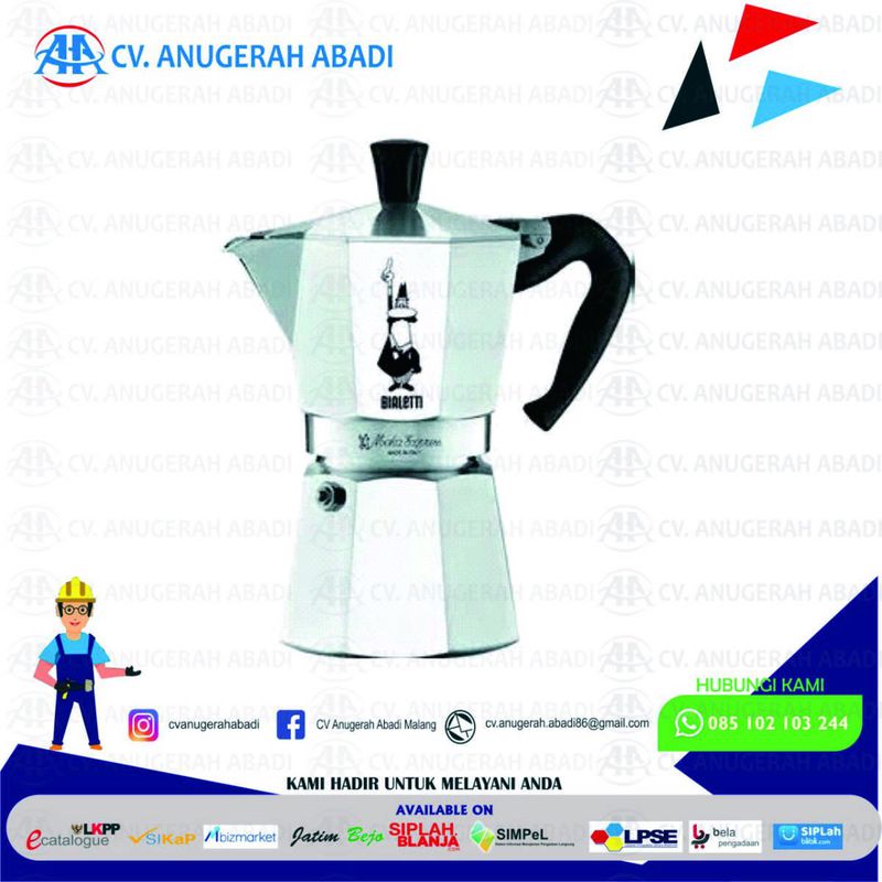 Bialetti Non Electric Moka Pot Tool Attament Coffee Café Filter 6 Cups ...