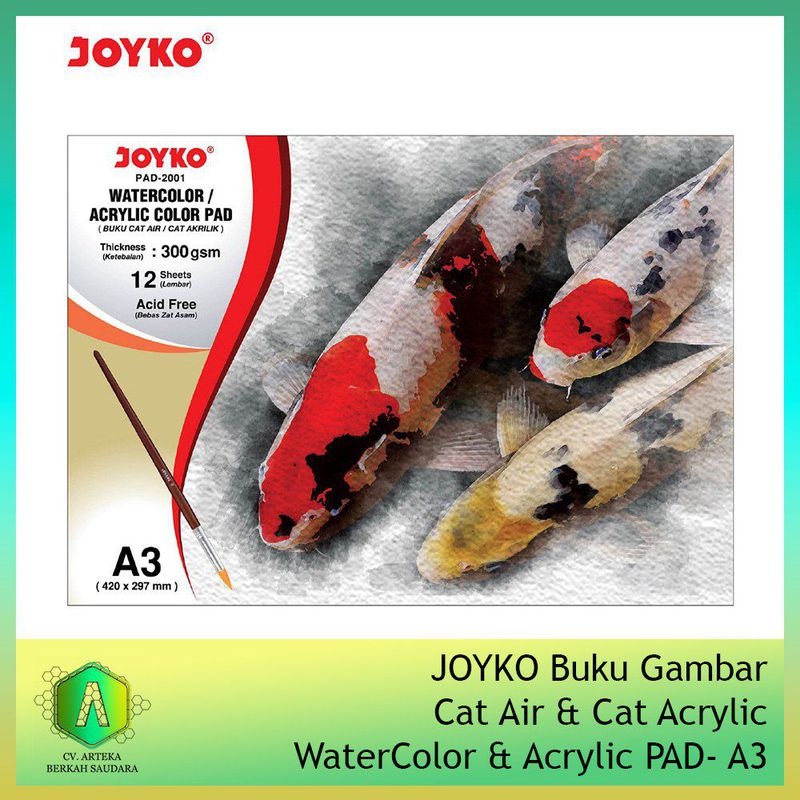 JOYKO Buku Gambar Cat Air & Cat Acrylic / WaterColor & Acrylic PAD- A3