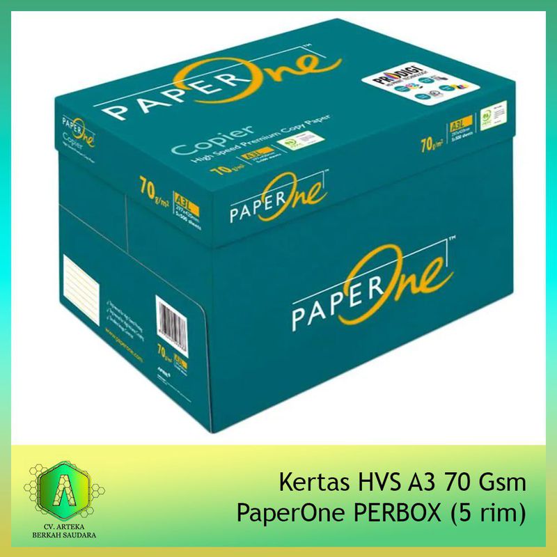 Kertas HVS A3 70 Gsm PaperOne PERBOX (5 rim)