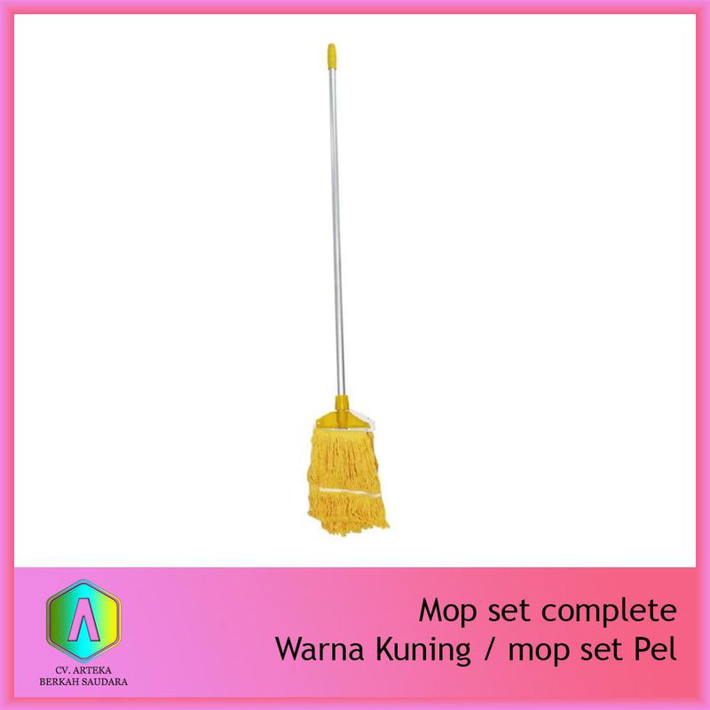 mop set complete warna kuning / mop set pel