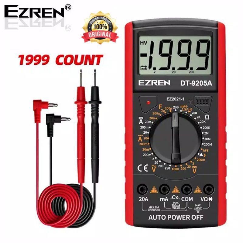 Ezren Multimeter Digital DT-9205A