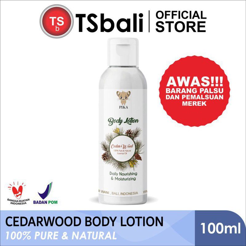 PIKA Body Lotion Essential Oil Cedar Wood / Body Oil Cedar Wood 100ml