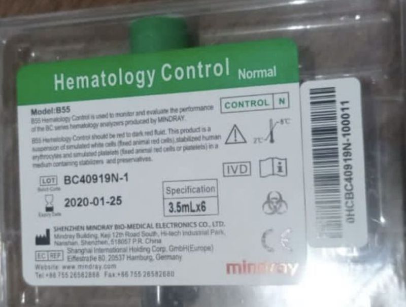 CONTROL HEMATOLOGY MINDRAY 5 DIFF 3X3ML