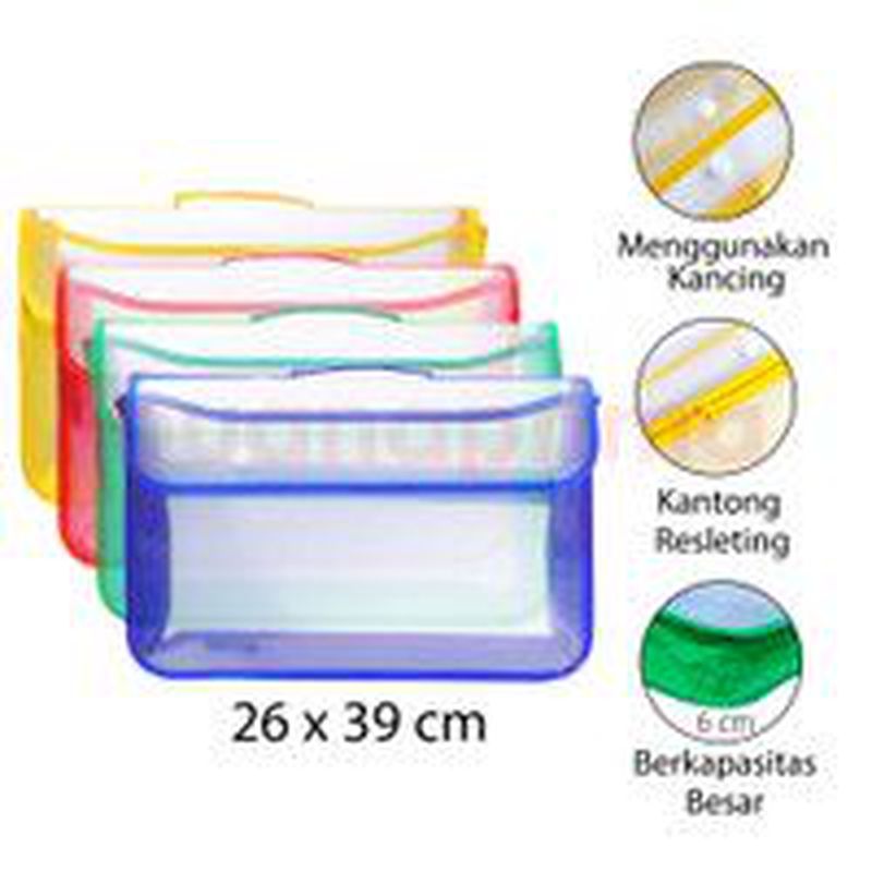 Tas Map Plastik Kancing