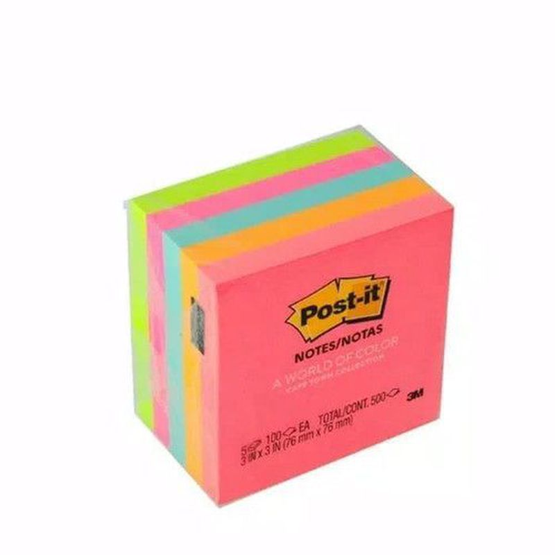 Post It 654 3M WARNA / 1 pack isi 5 pad
