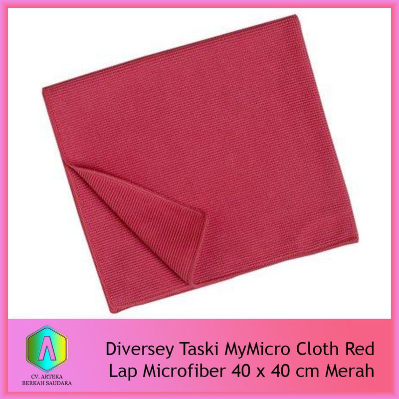 Diversey Taski MyMicro Cloth Red - Lap Microfiber 40 x 40 cm Merah