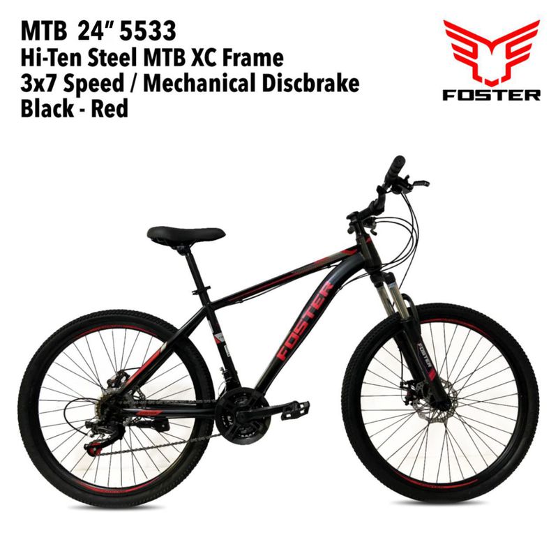 Sepeda MTB Foster 5533 Hi-Ten Steel 24