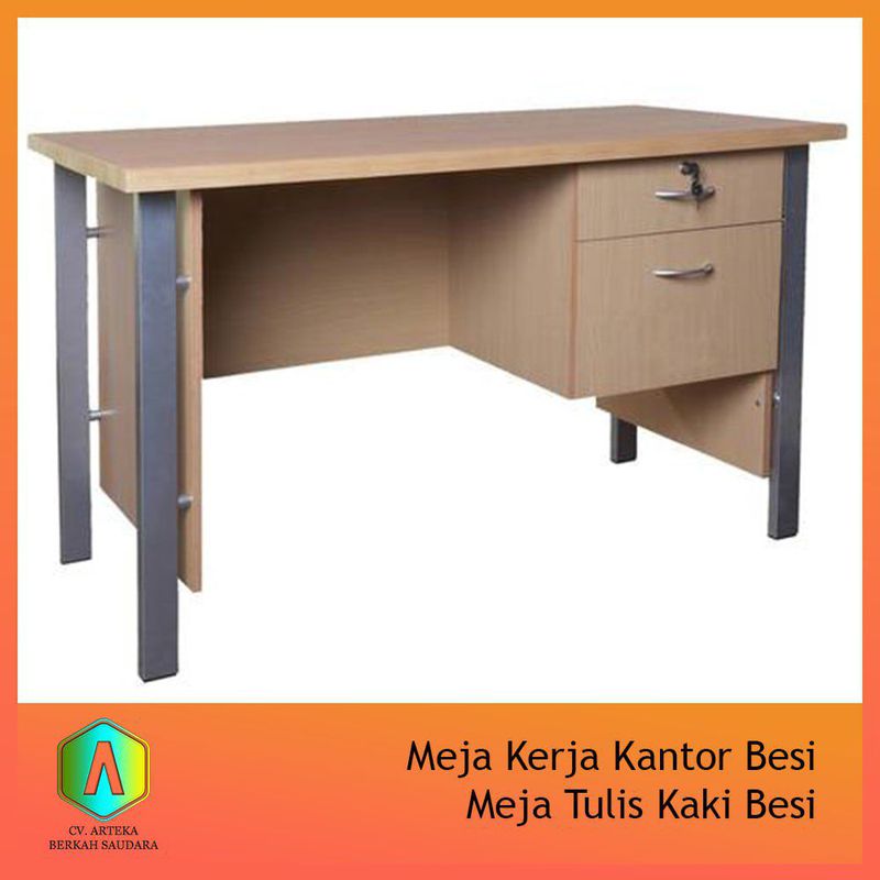 Meja Kerja Kantor Besi / Meja Tulis Kaki Besi