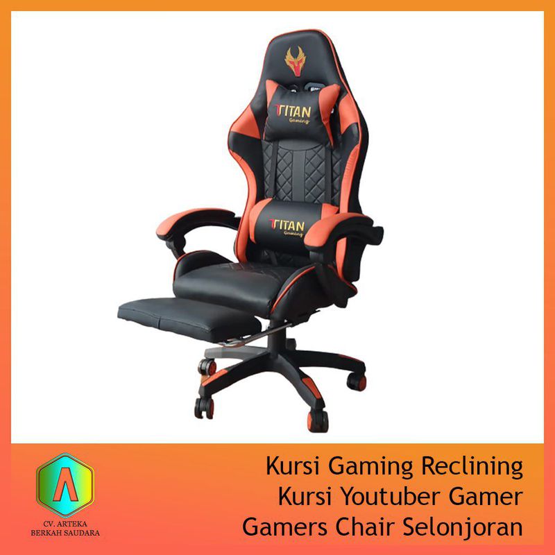 Kursi Gaming Reclining / Kursi Youtuber Gamer Gamers Chair Selonjoran