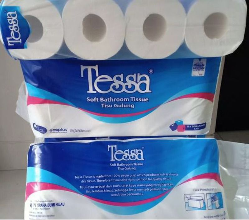Tessa Tissue Toilet Isi 8 Roll 300 Sheets