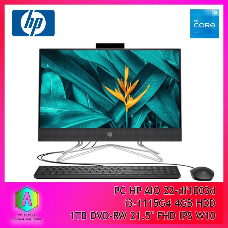 PC HP ALL IN ONE 24-DF1010D - i5-1135G7 8GB 1TB HDD 23.8" FHD WINDOWS