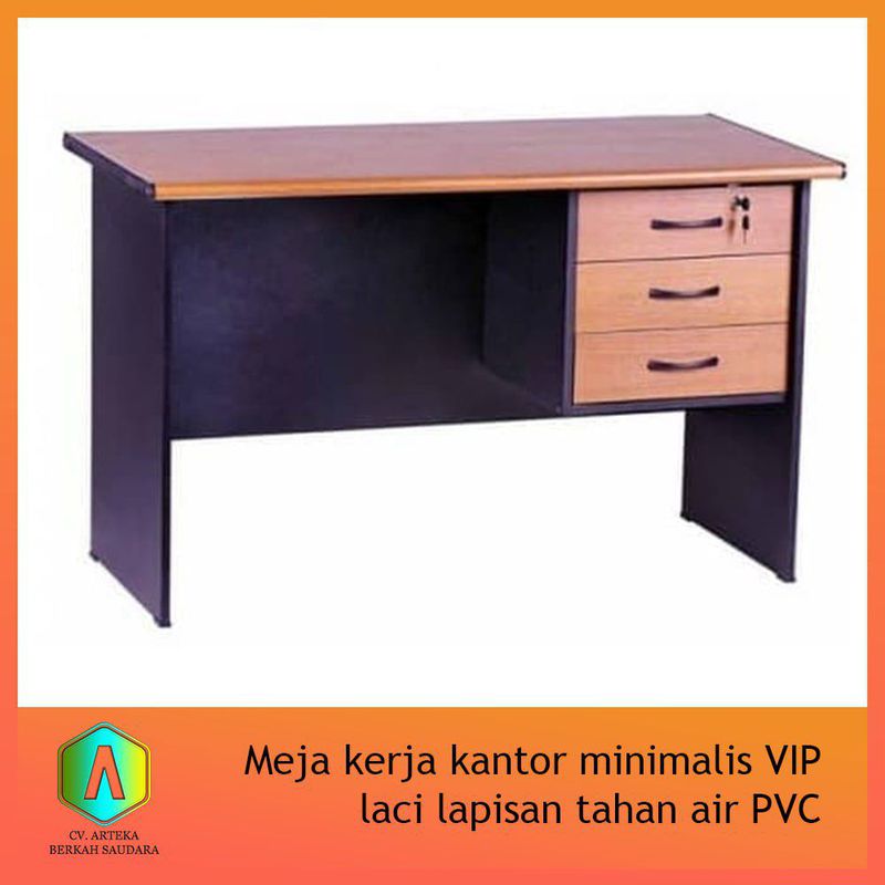 Meja kerja kantor minimalis VIP laci lapisan tahan air PVC