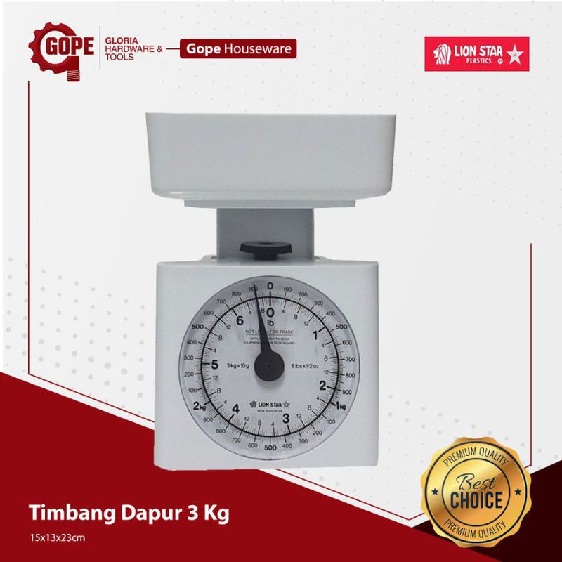 TIMBANGAN ROYAL SCALE 3 KG LION STAR KS 4