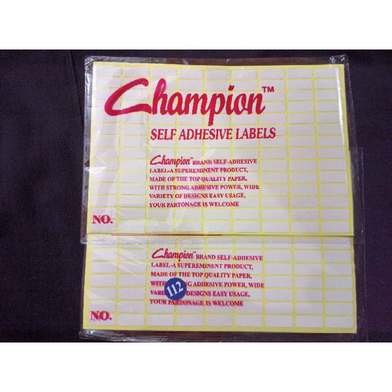 KERTAS LABEL CHAMPION