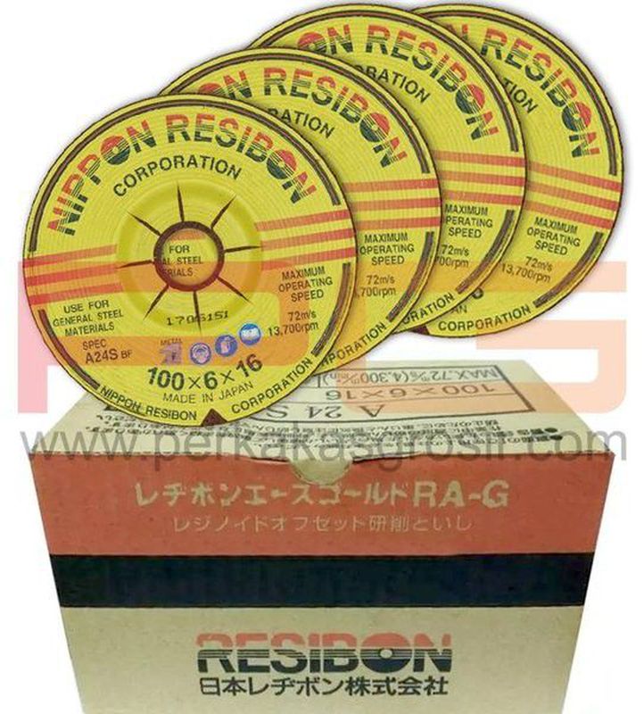 MATA GERINDA POLES 4" INCH NIPPON RESIBON 100X6X16 / GRINDING WHEEL