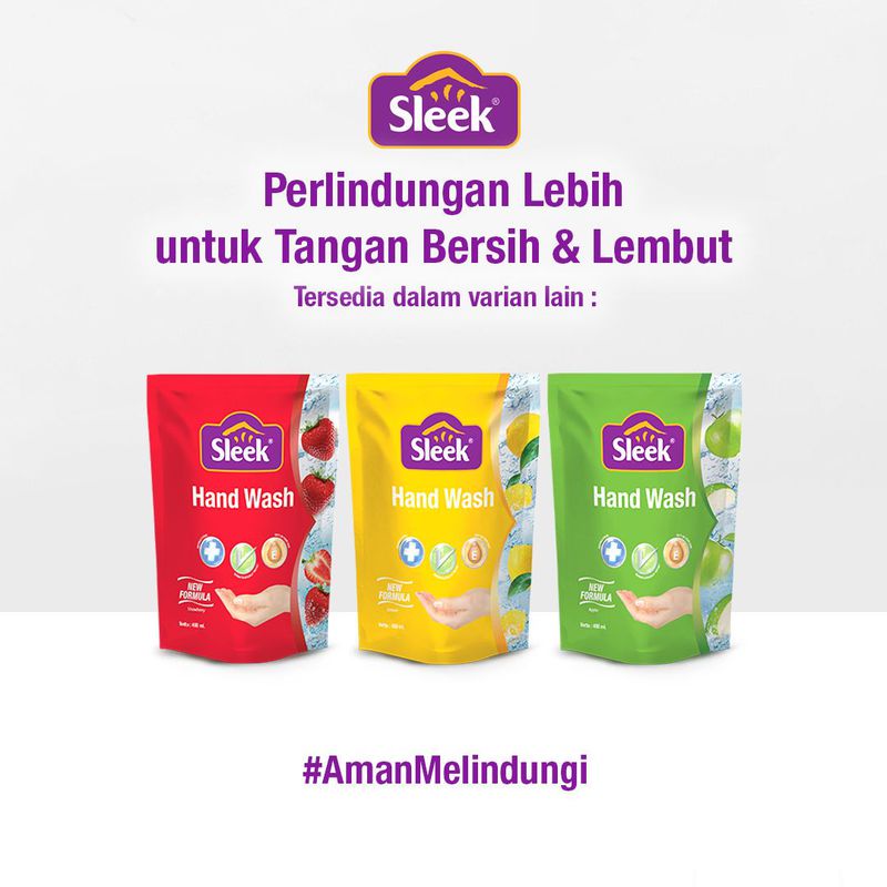 Sabun Cuci Tangan Sleek 400ml - Aroma Lemon