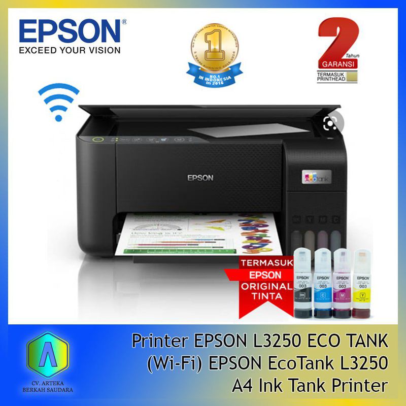 Printer EPSON EcoTank L3250 A4 All in One-EPSON L3250 Ink Tank Printer