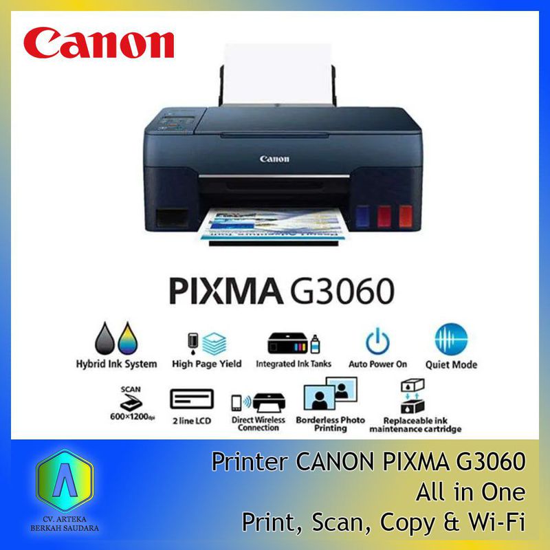 Printer CANON PIXMA G3060 All in One - Print, Scan, Copy and Wi-Fi