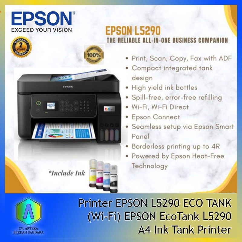 Printer EPSON EcoTank L5290 A4 All in One-EPSON L5290 Ink Tank Printer