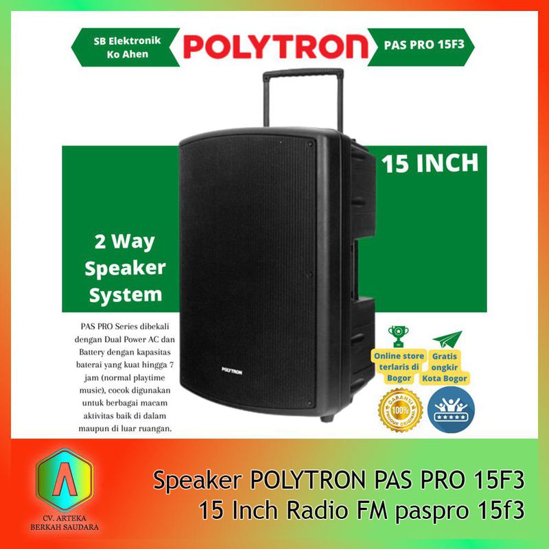 Speaker POLYTRON PAS PRO 15F3 15 Inch Radio FM paspro 15f3