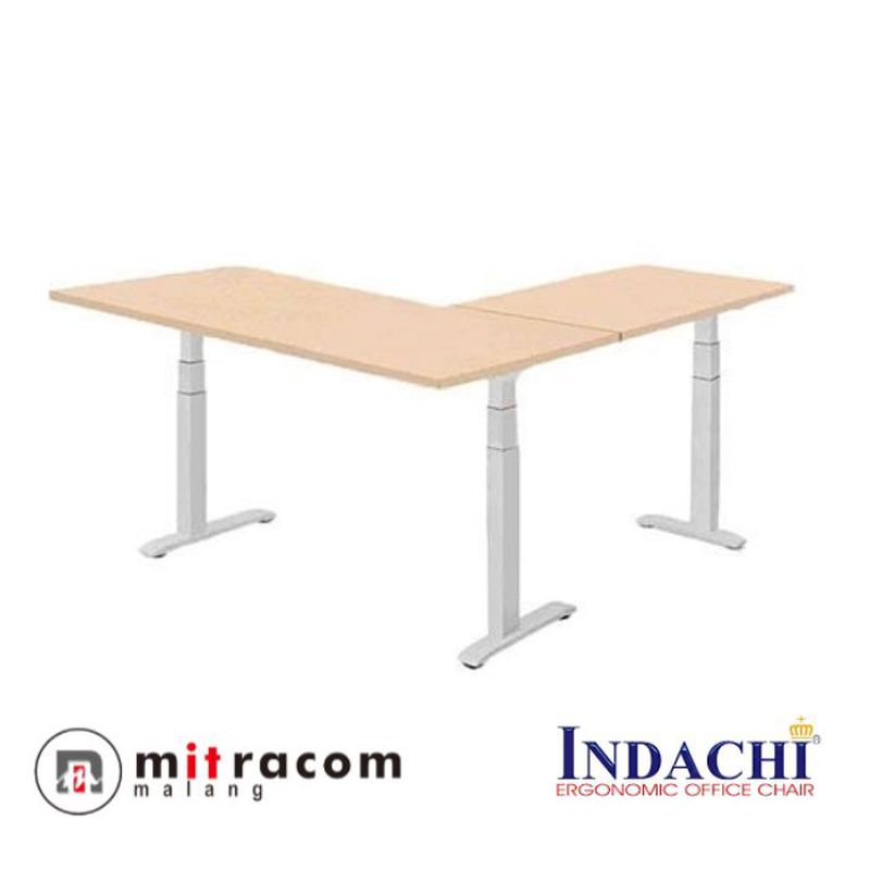 Indachi Mocca Meja Kantor (Adjustable Desk) Melamine - MO 202-L