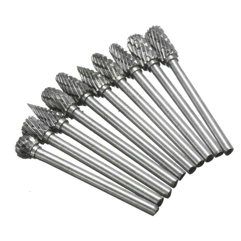Mata Bor Tuner mini Grinder buat Besi Set Shank 3mm Tungsten Carbide