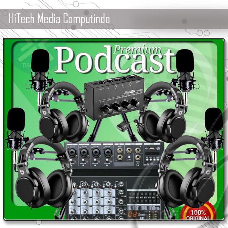 PAKET PODCAST (HEADPHONE, MIC DAN MIXER) UNTUK LIVE DAN RECORDING