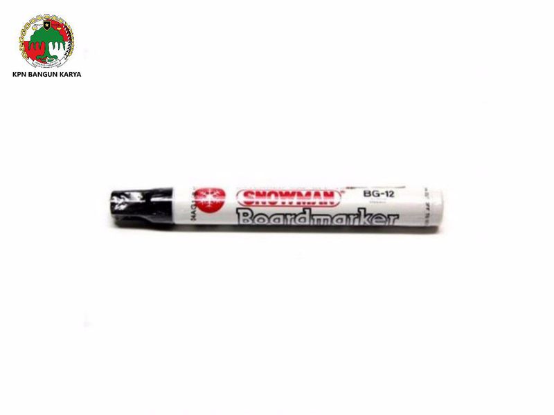Spidol Boardmarker Besar Snowman White Board Marker BG12 BG-12 Hitam
