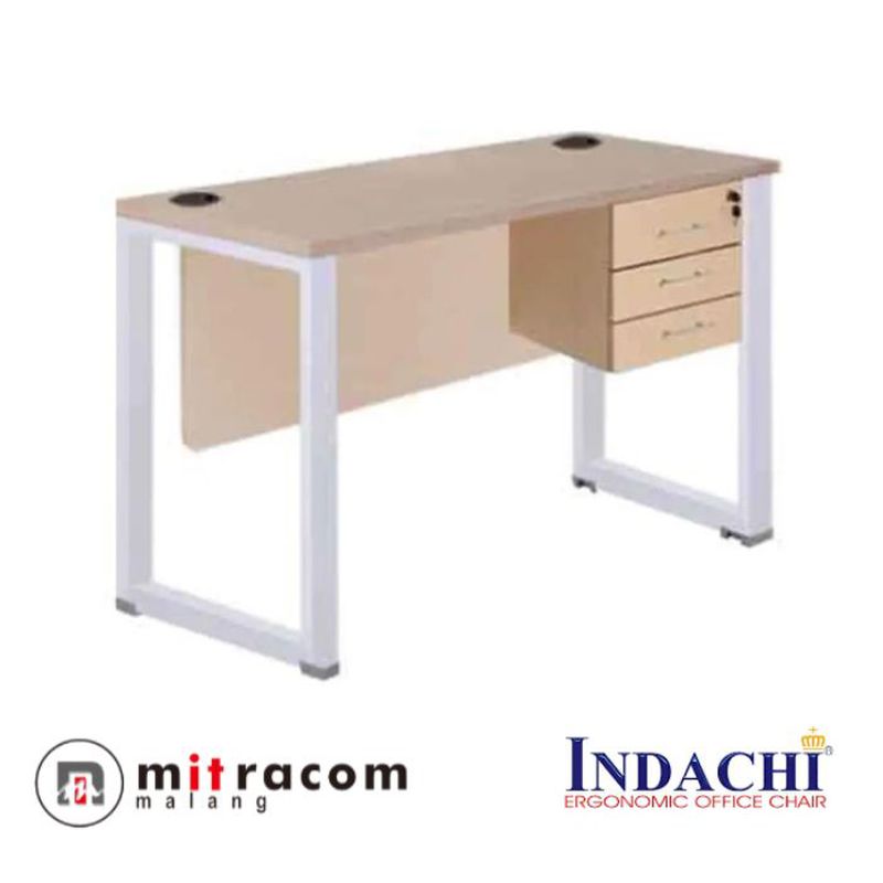 Indachi Wilson DD 120 WL Meja Kantor 1/2 Biro - Melamine