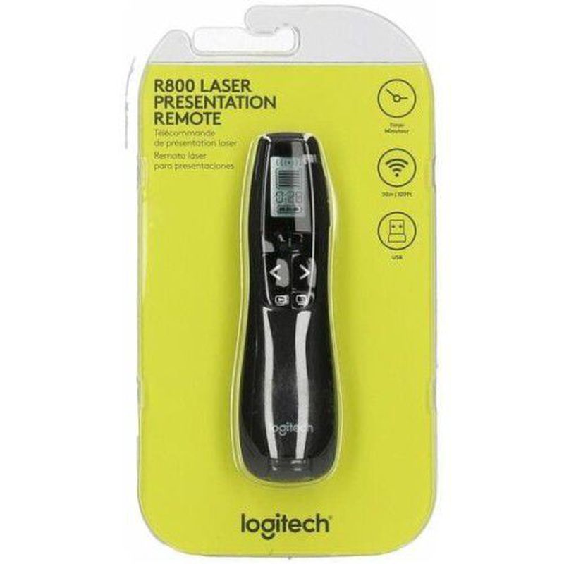 Logitech R800 Wireless Pointer Persentasi - GREEN LASER