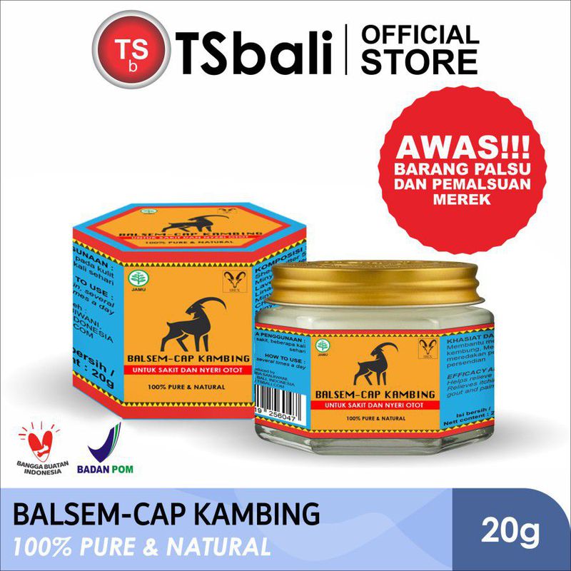 IBEX Balsem Cap Kambing-Goat Balm/Balsem Herbal Nyeri Otot Sendi 20g