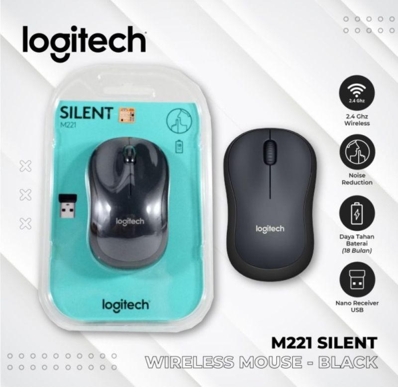 Logitech Mouse Wireless M221 Silent