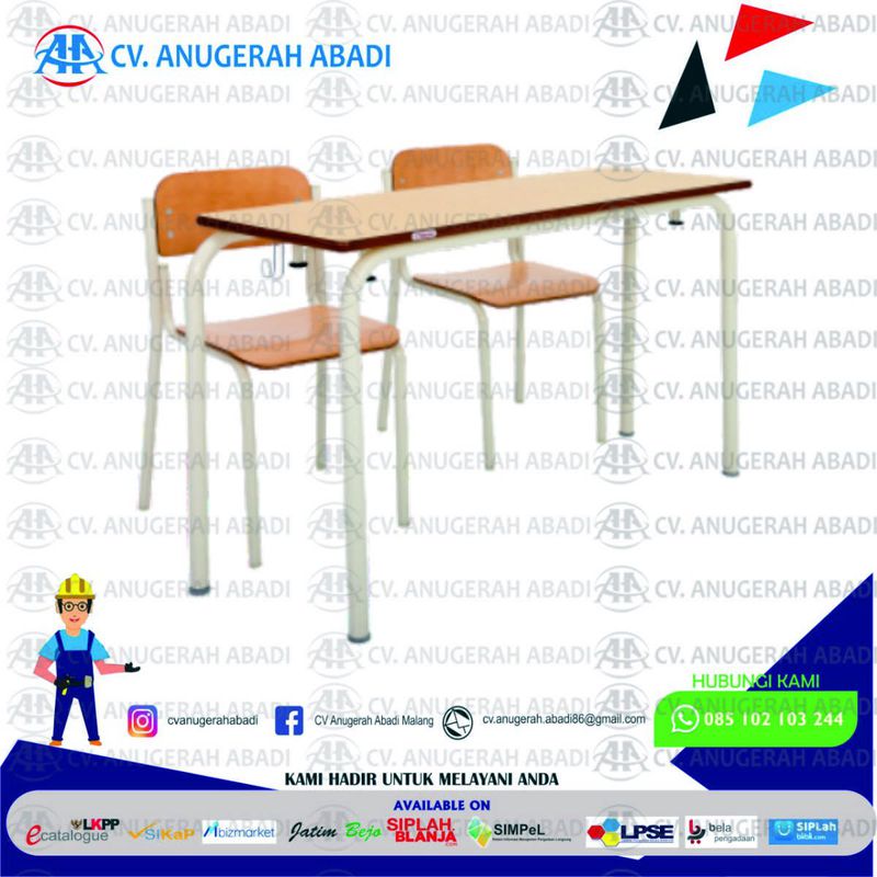 MEJA KURSI SEKOLAH CHITOSE UNI DESK HIGH (1 SET)